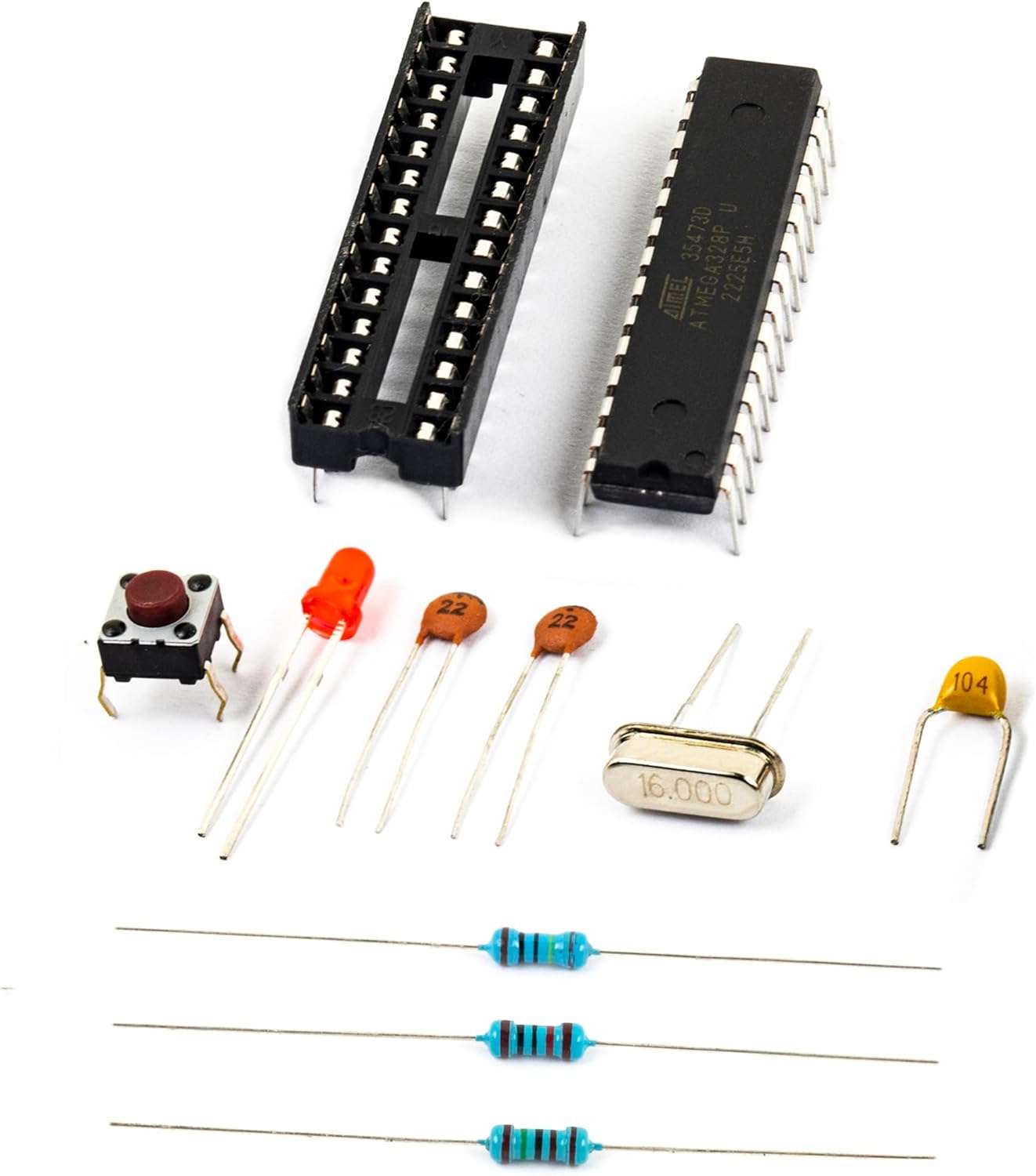 ATMEGA328P PU IC Kit - Components Overview and Wiring